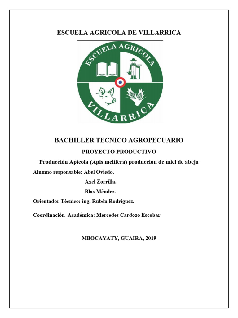 Proyecto Productivo (APICULTURA) | PDF | Western Honey Bee | Apicultura