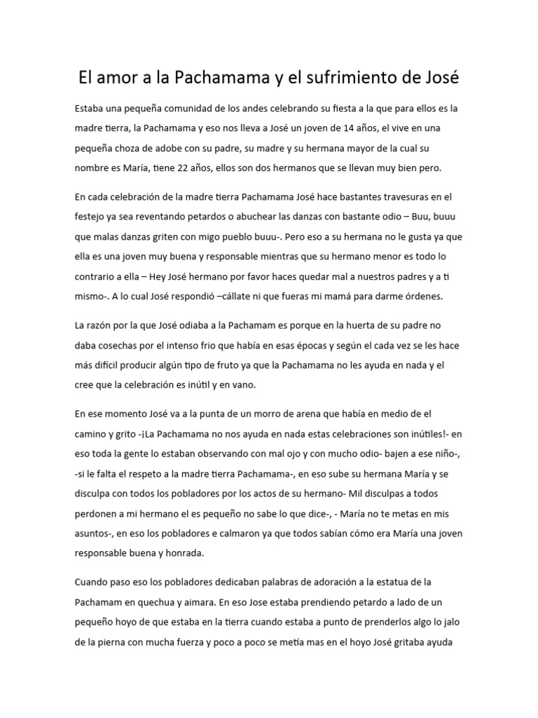 José y la Revelación de la Pachamama | PDF
