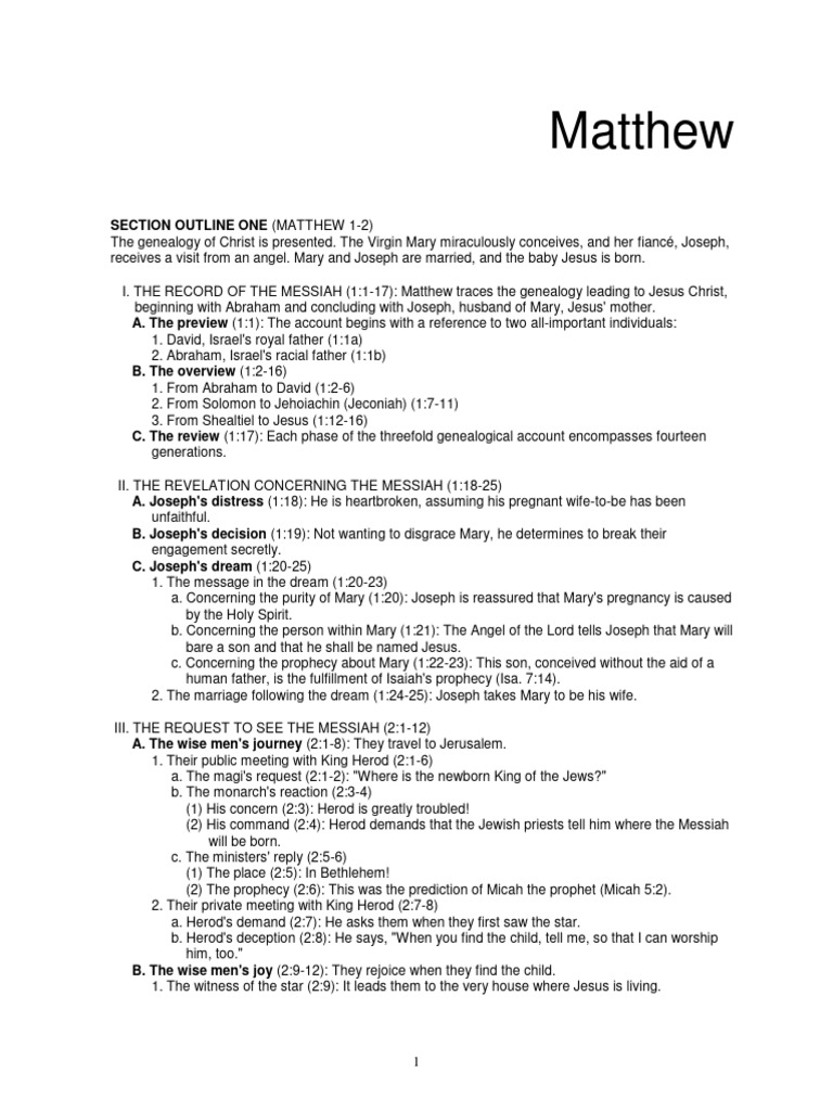 37. the Chapters of Matthew | PDF | Jesus | John The Baptist