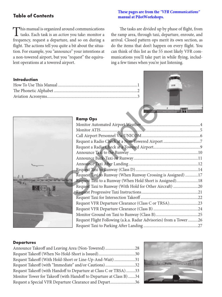 Pilot Friendly VFR Comms Sample | PDF | Air Traffic Control | Visual ...