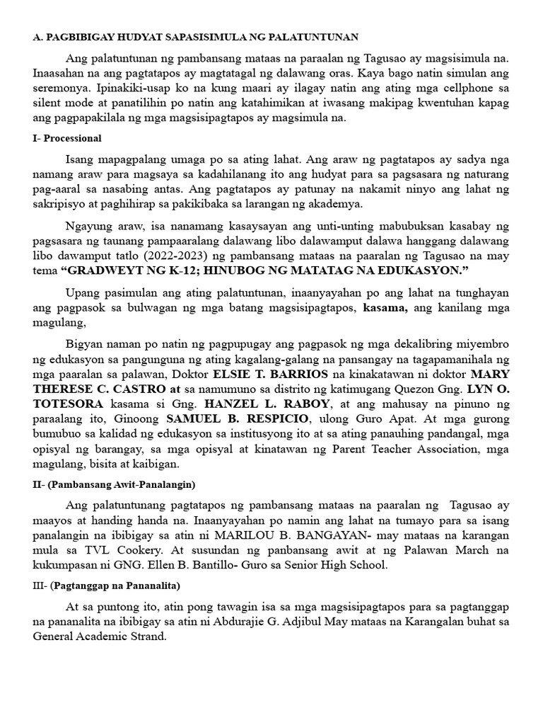 Scrip Graduation | PDF