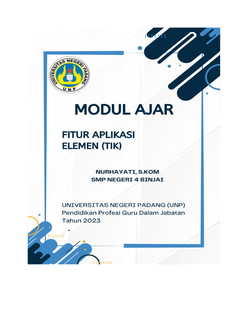 Modul Ajar TIK Fitur Aplikasi | PDF