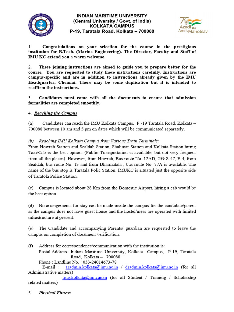 Joining Instructions For 2024 | PDF | Integral