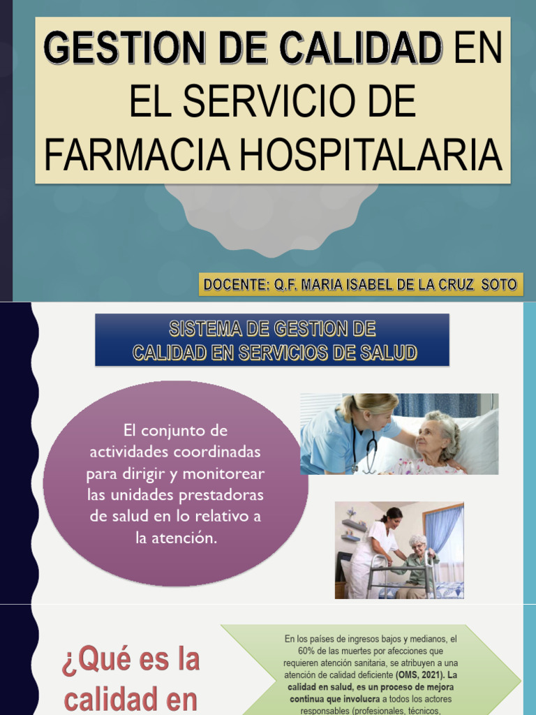 15 SEMANA DE de Gestión y de La Calidad en El Servicio de Farmacia | PDF | Calidad (comercial ...