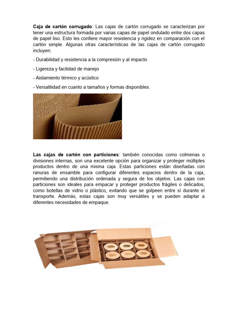 Caja De Cartón Corrugado Pdf