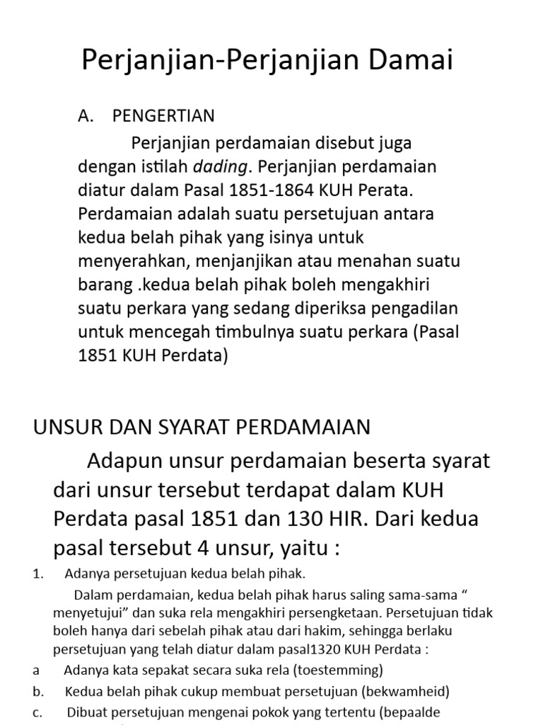 Perjanjian-Perjanjian Damai | PDF