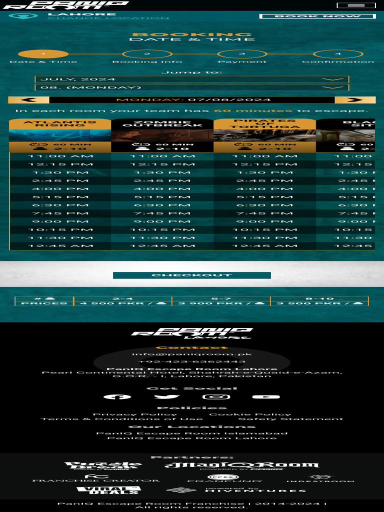 PanIQ Escape Room Lahore Booking | PDF