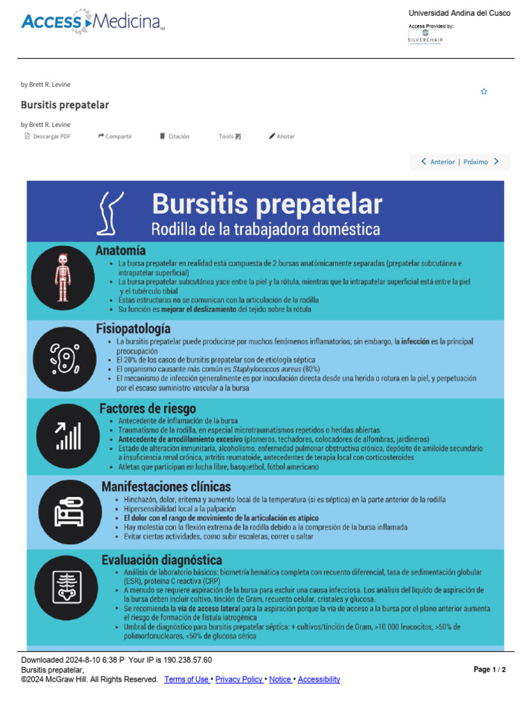 Bursitis Prepatelar | PDF