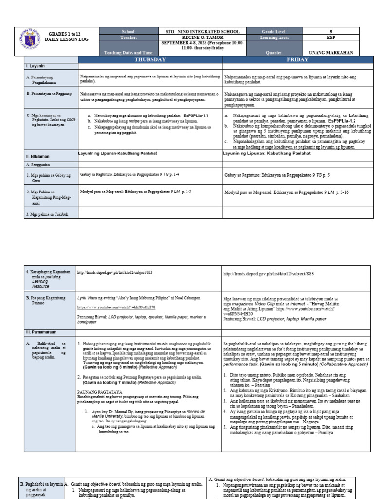 Esp Week 1 & Week 2 | PDF