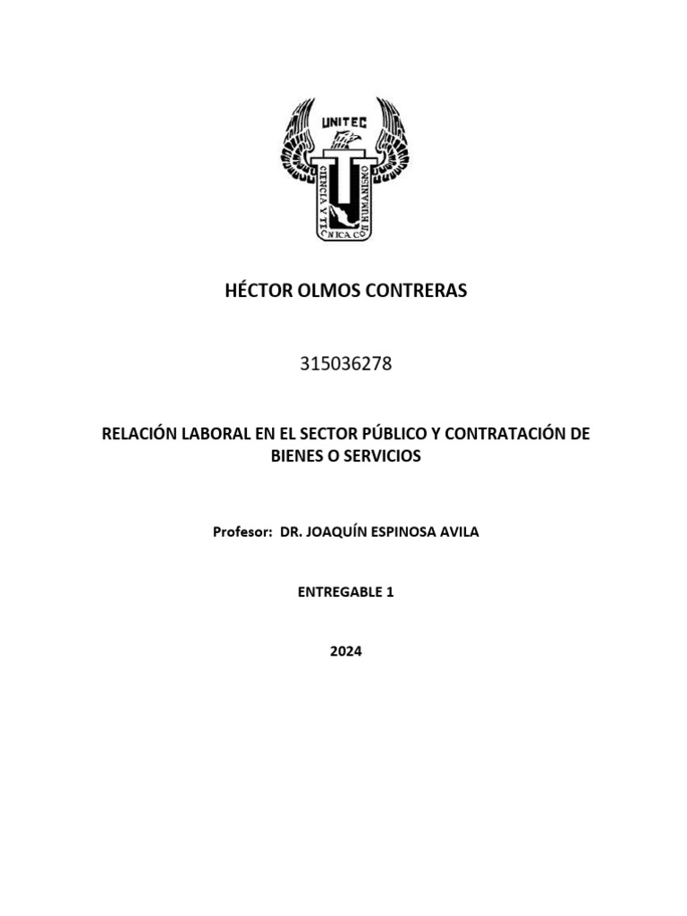 Entregable - 1 - Servidores Publicos y Contratos - 2024 | PDF | México | Cheque