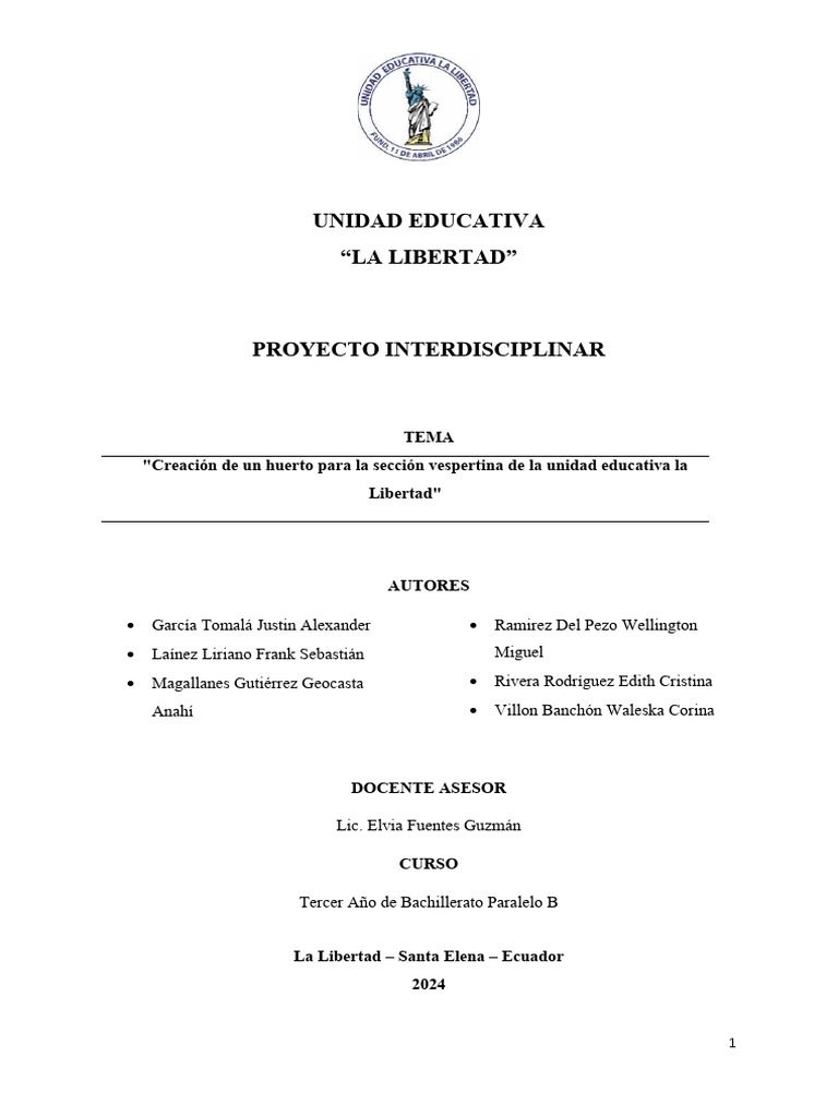 proyecto Borrador 1 | PDF | Huerta | Entorno natural