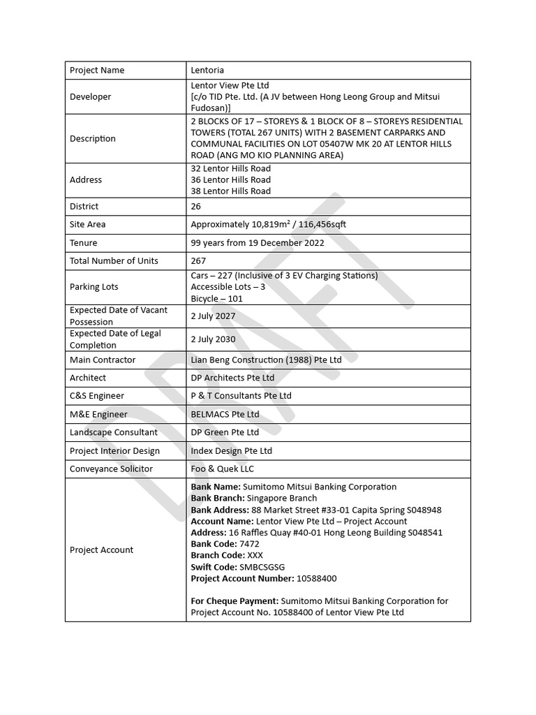 Lentoria Fact Sheet (Draft) 22nov2023 | PDF | Home
