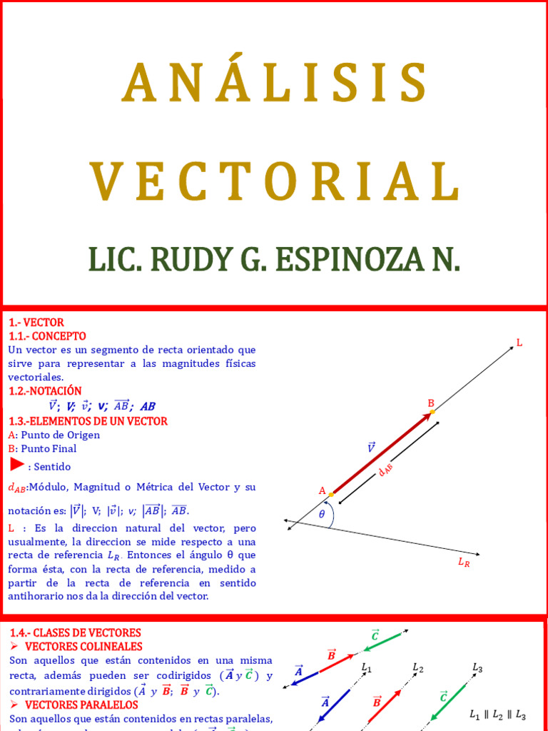 VECTORES | PDF | Vector Euclidiano | Espacio vectorial