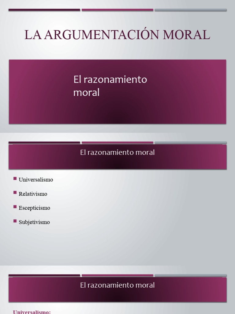 La Argumentación Moral | PDF | Relativismo | Moralidad