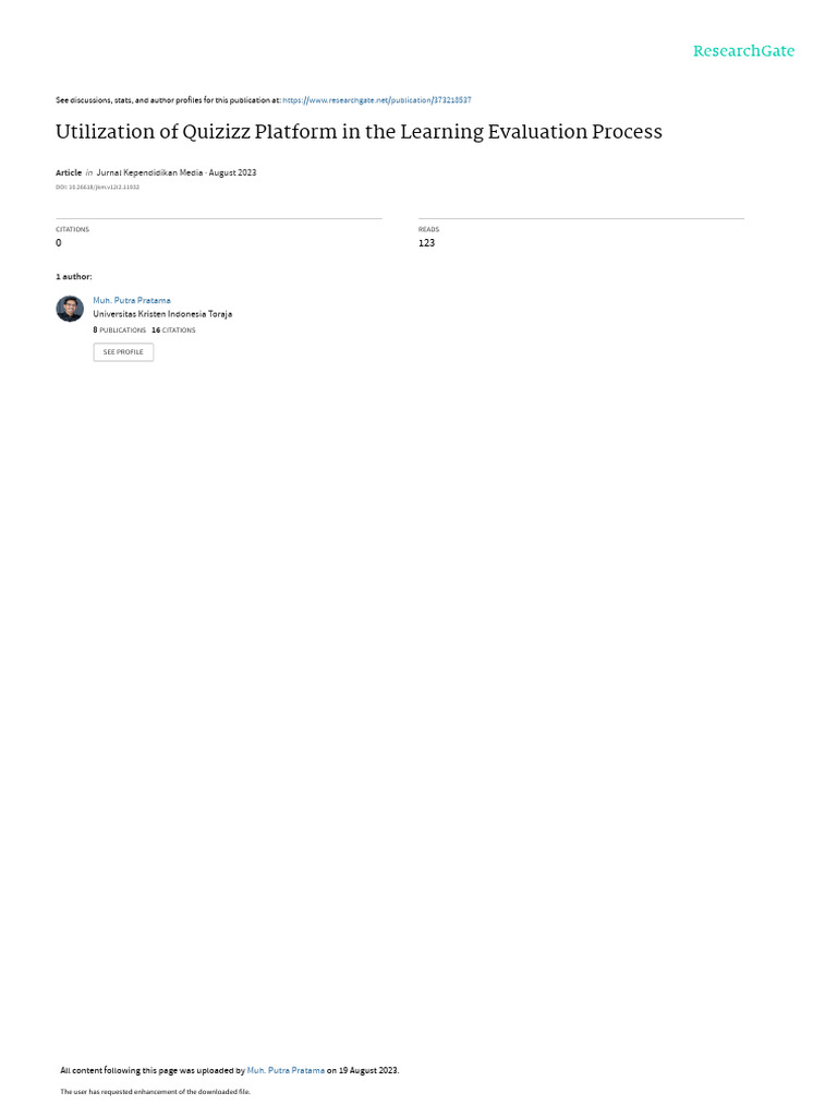 26 Quizizz Pdf Educational Technology Learning