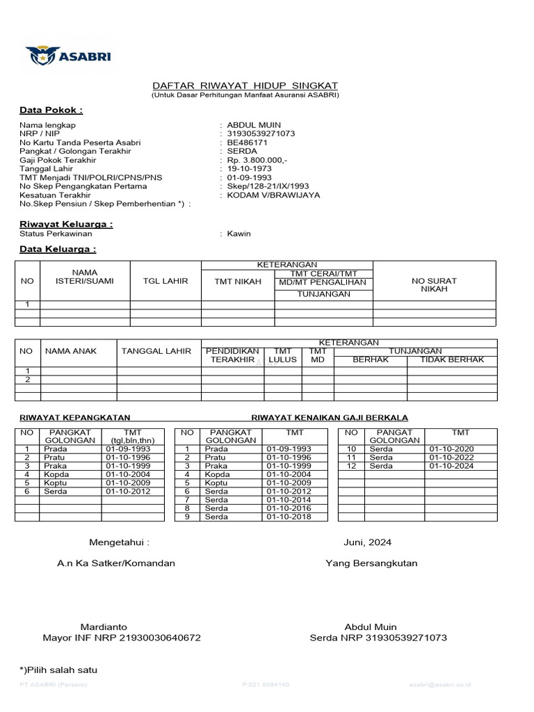 Daftar Riwayat Abdul Muin | PDF Daftar Riwayat Abdul Muin | PDF