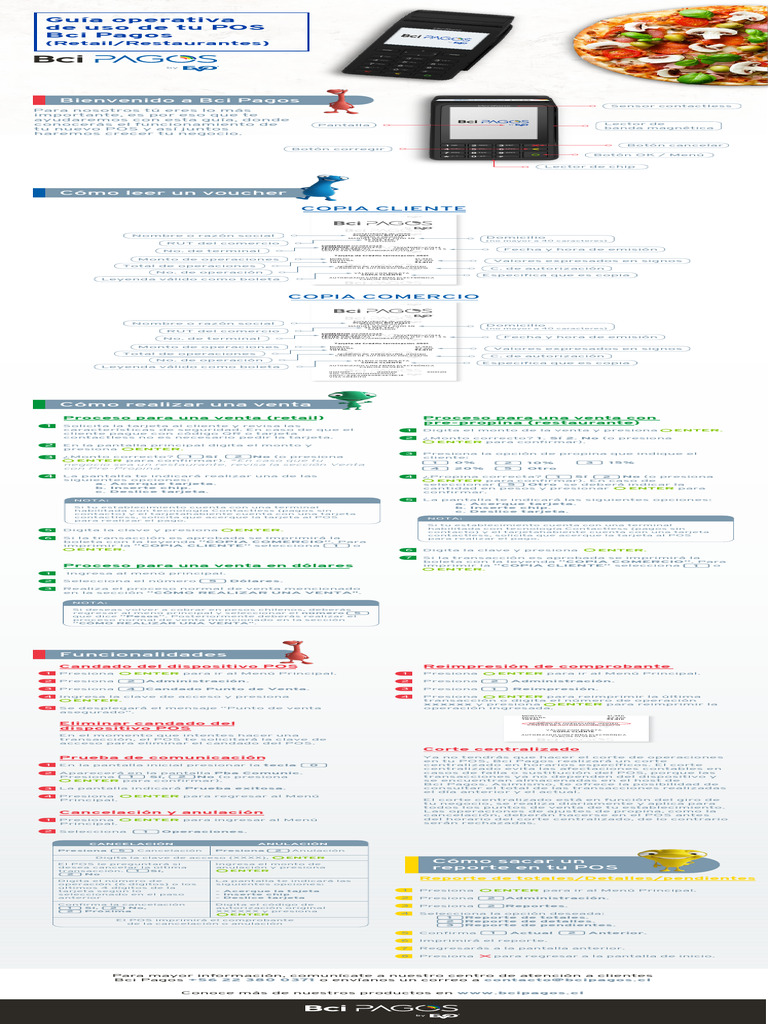Soporte Guia Operativa Pos Bci Pagos | PDF | Informática