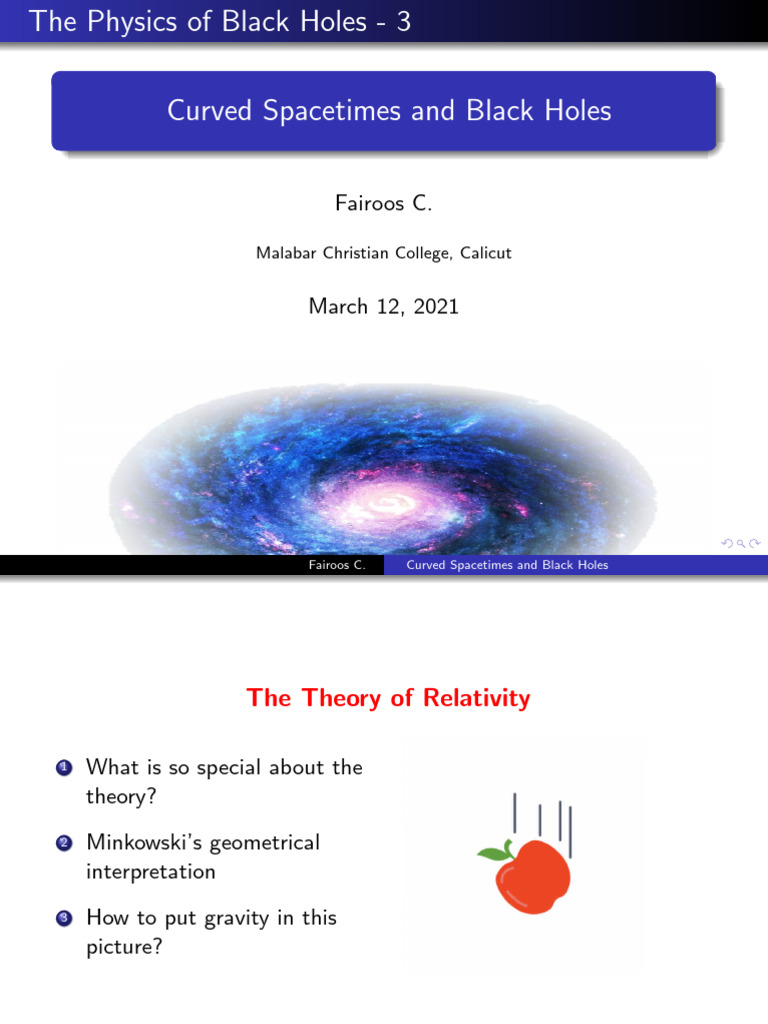 The Physics of Black Holes 3 | PDF | General Relativity | Spacetime