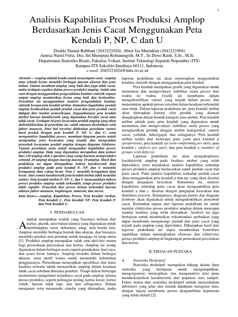 Modul 2 Pengendalian Kualitas Statistika | PDF