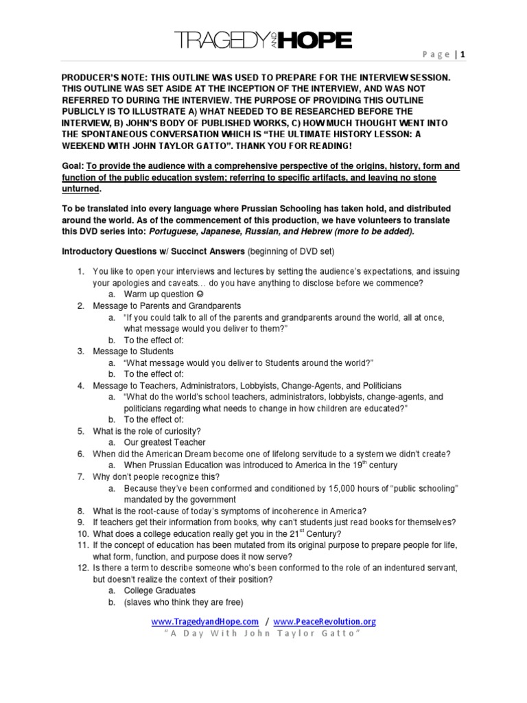 PRE-PRODUCTION NOTES: The Ultimate History Lesson: A Weekend With John ...