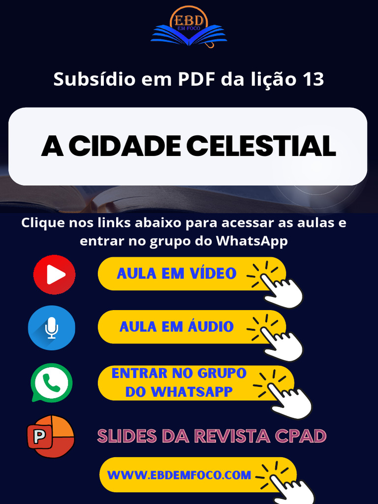 Subsidio Da Licao 13 - A Cidade Celestial | PDF | Céu | Paraíso