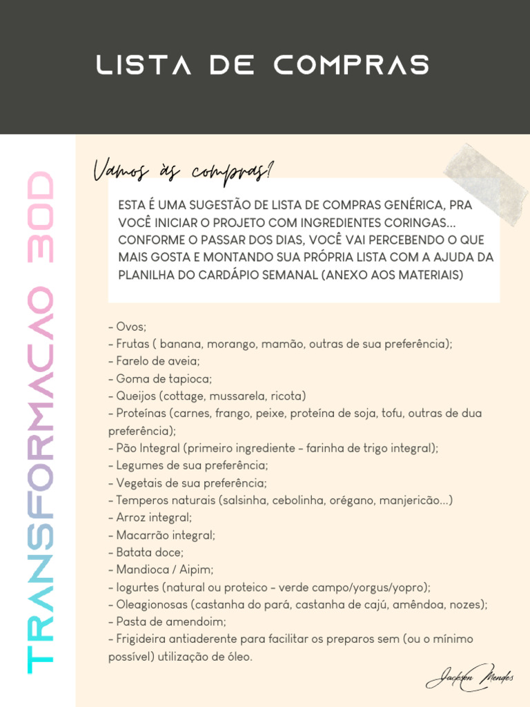 Lista de Compras | PDF