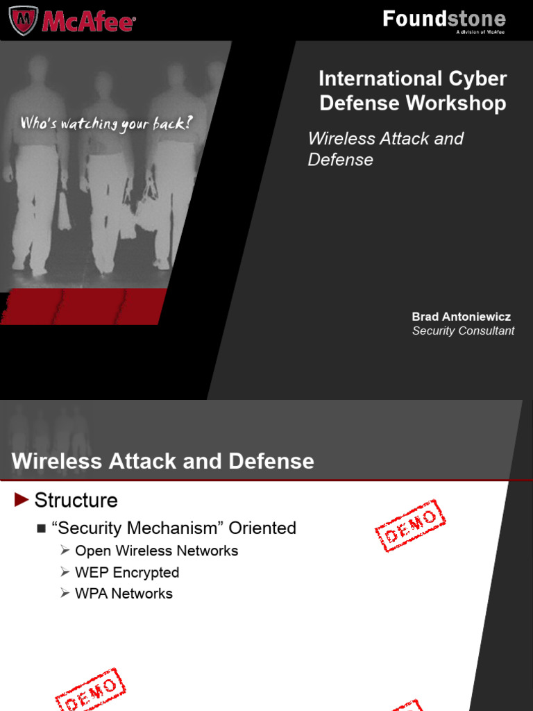 McAfee Wifi Attack and Defense Antoniewicz | PDF | Public Key Certificate | Security