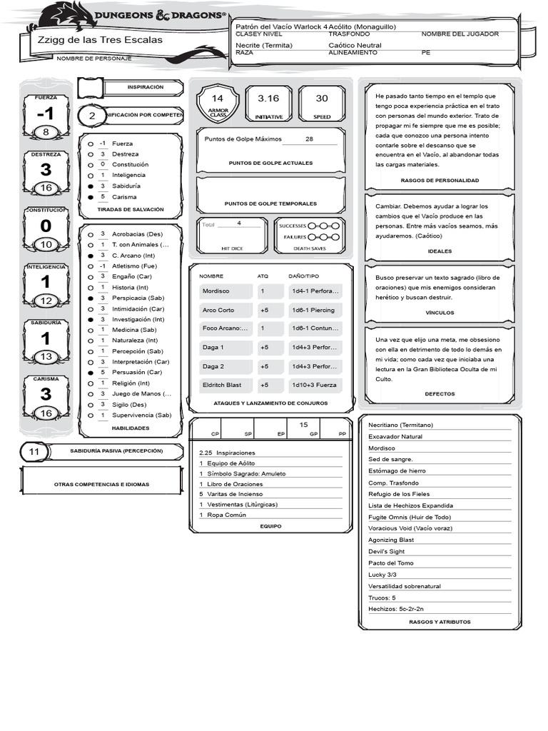 Zzigg de Las Tres Escalas (Warlock N4) | PDF | Gravedad