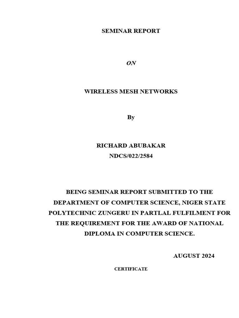 Wireless Mesh Networks | PDF | Computer Network | Routing