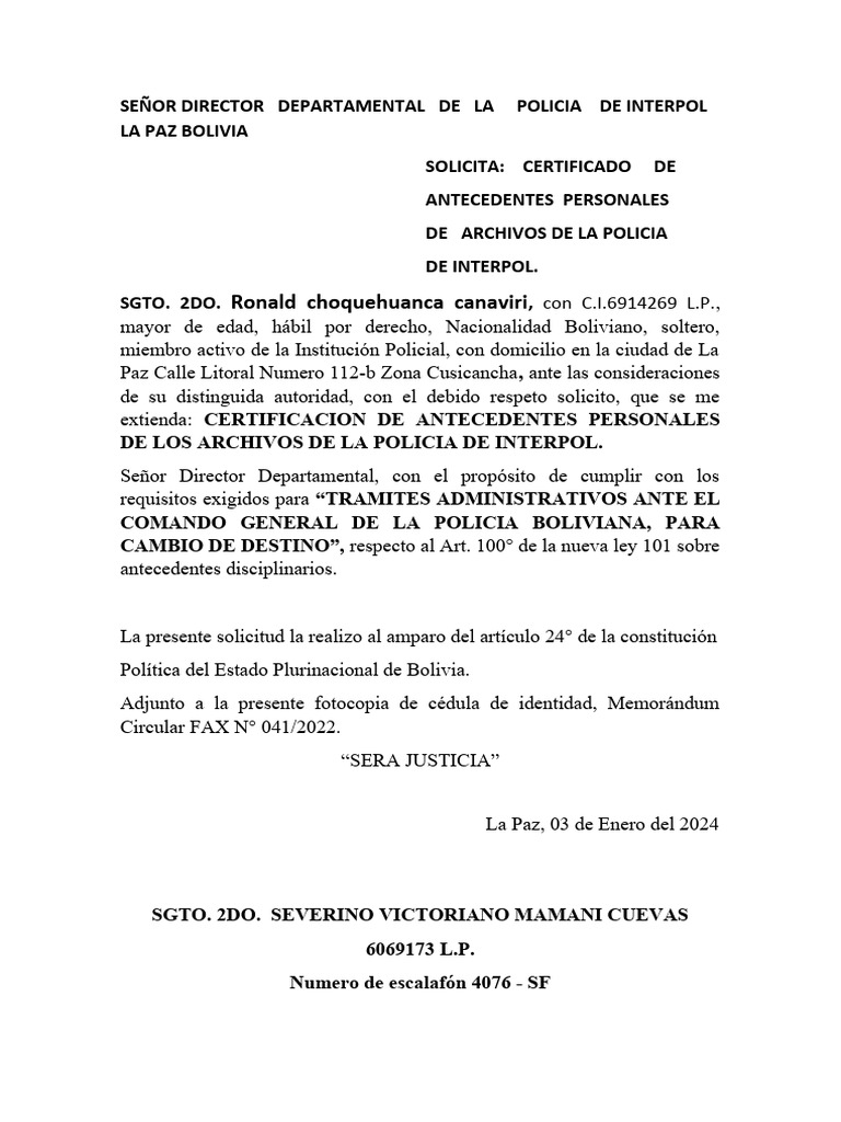 Memorial Interpol | PDF