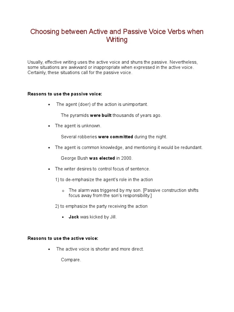 Active and Passive | PDF | Verb | Language Mechanics
