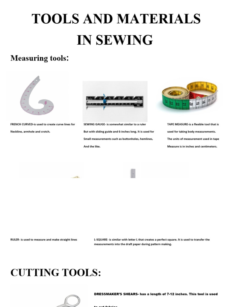 Tle Sewing Tools | PDF