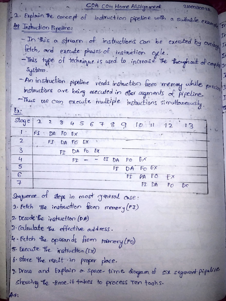 COA Co4 Home Assignment | PDF | Computing | Digital Electronics