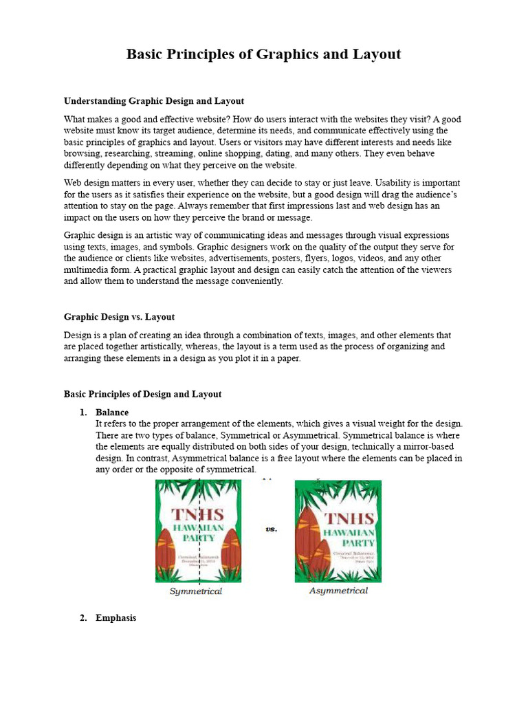 Basic Principles of Graphics and Layout | PDF | Page Layout | Graphic ...