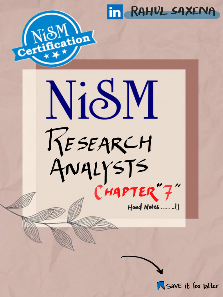 Chapter 7 - NISM | PDF