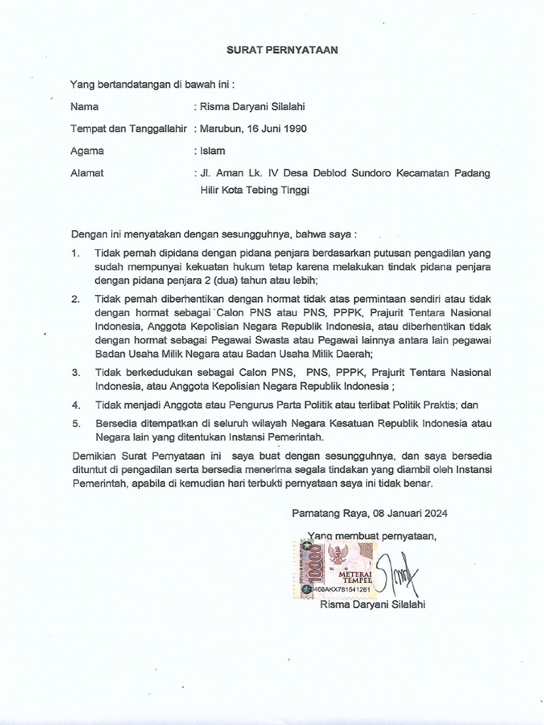 Surat 5 Poin | PDF