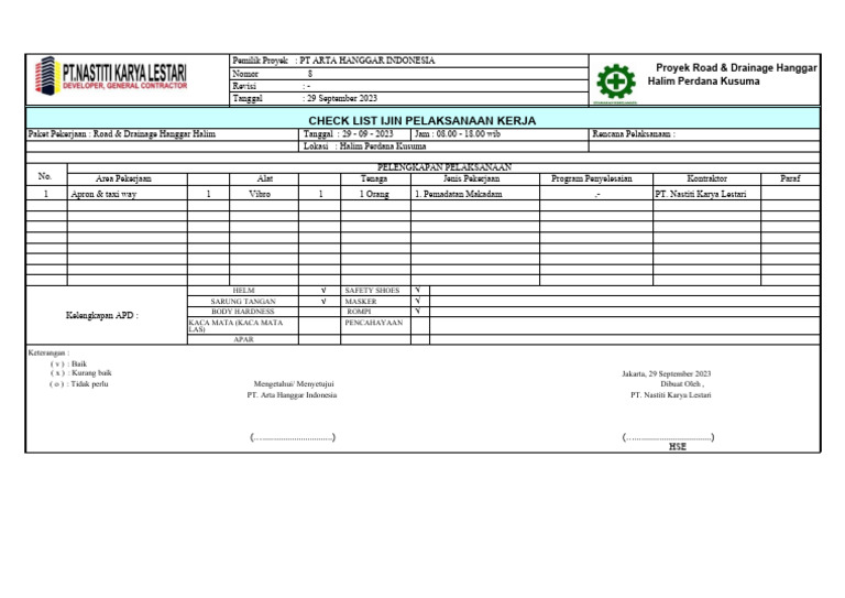 Ijin Kerja k3-1 | PDF