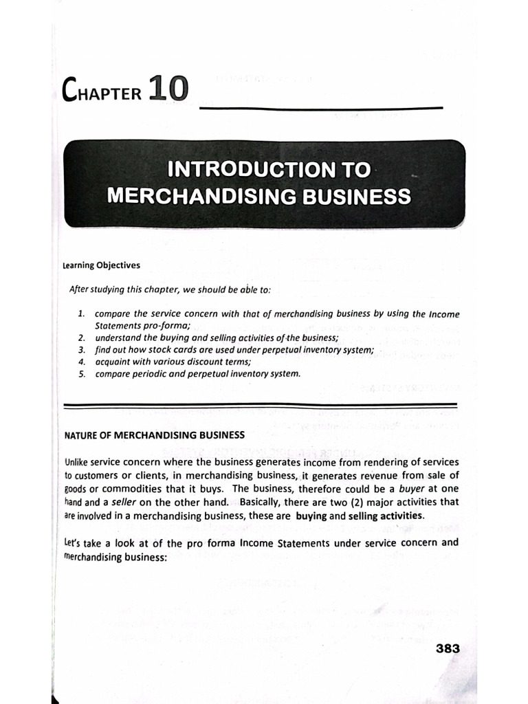 Merchandising Business | PDF