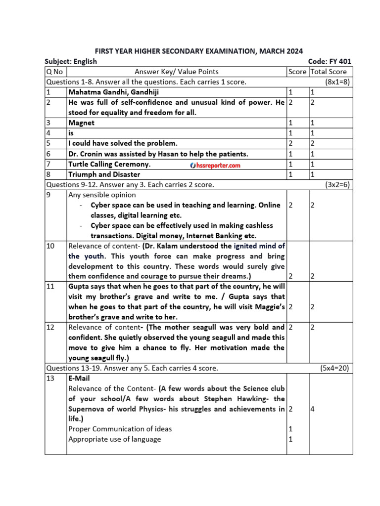 English Exam Answer Key FY 401 | PDF | Social Media | Popular Culture ...