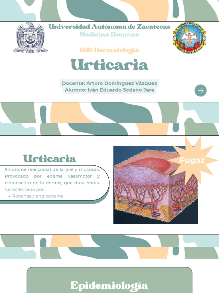 Urticaria | PDF | Inflamación | Especialidades Medicas