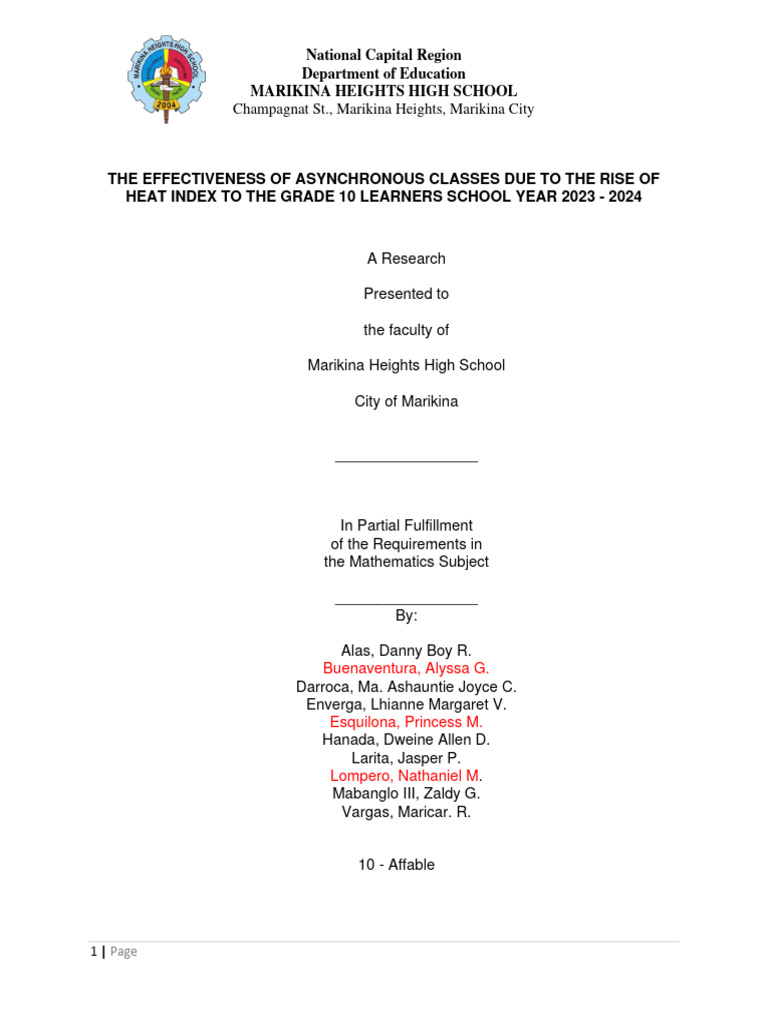 Math Research | PDF | Learning | Questionnaire