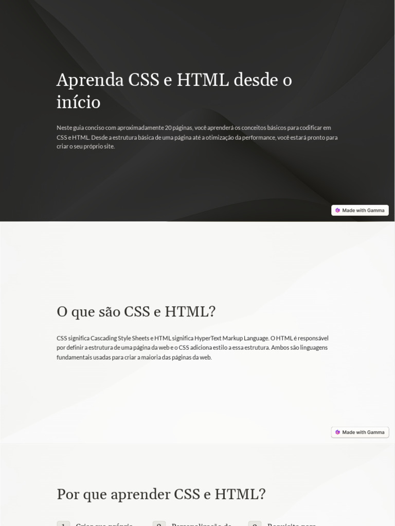 Aprenda CSS e HTML Desde o Inicio | PDF | Html | Desenvolvimento de ... Aprenda CSS e HTML Desde o Inicio | PDF | Html | Desenvolvimento de ...