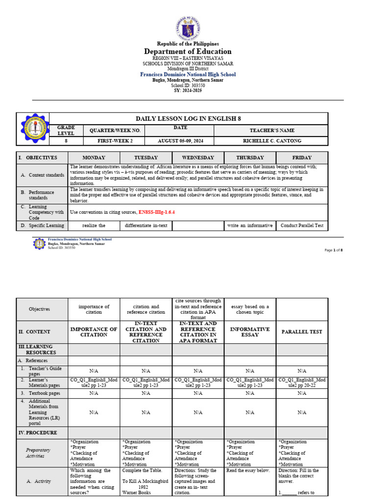 DLP Week 2 | PDF | Citation | Essays