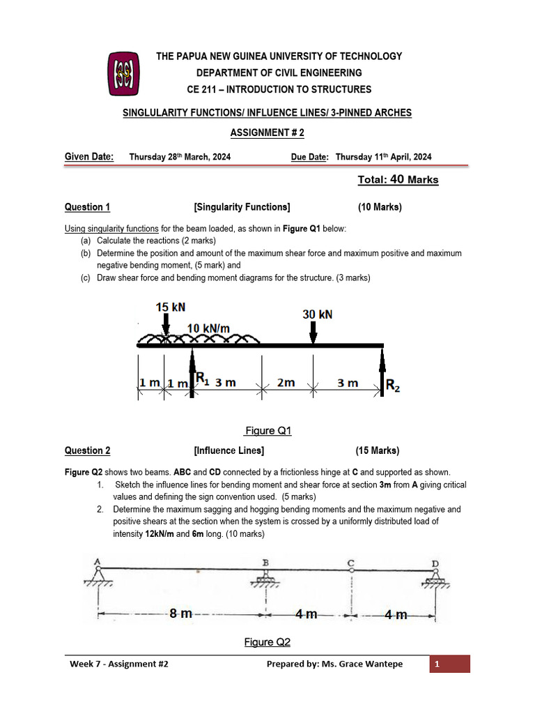 Civil Engineering Structures Task | PDF | Bending | Applied And Interdisciplinary Physics