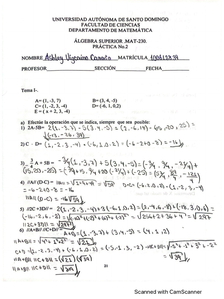 Práctica 2 Álgebra Superior | PDF