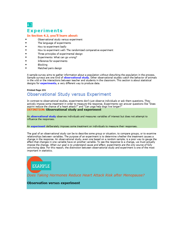 AP Statistics - 4 - 2 | PDF | Experiment | Placebo