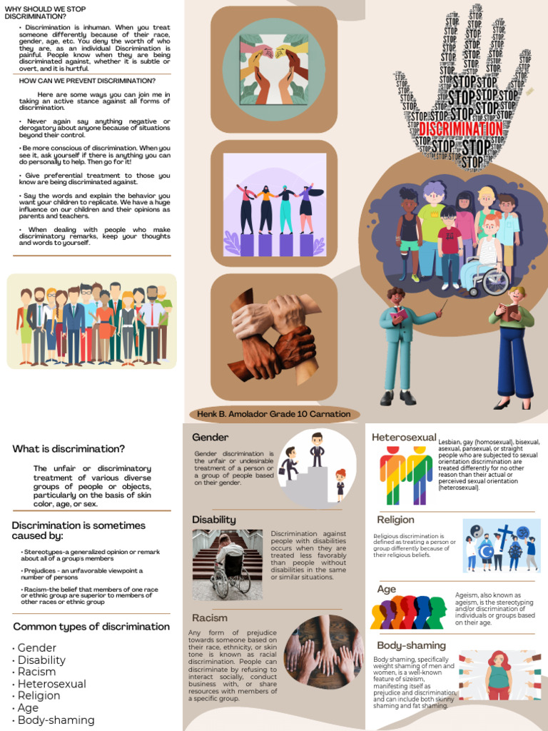 Discrimination Brochure | PDF | Discrimination | Prejudices