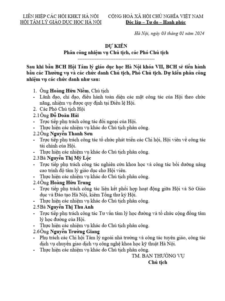 Quyet Dinh Ve Viec Phan Cong Nhiem Vu | PDF