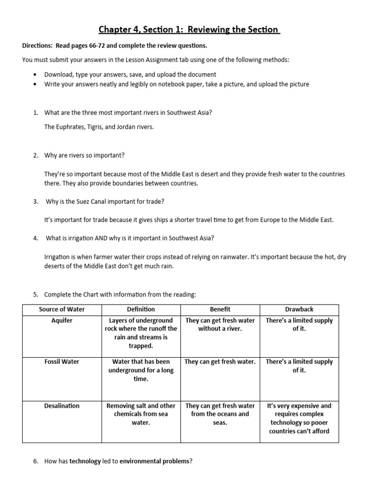 CH 4 Section 1 Textbook | PDF | Water | Irrigation