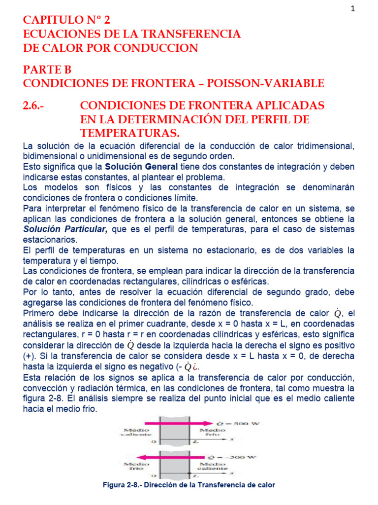 Capitulo 2 Transferencia de Calor Por Conduccion Parte B | PDF | Conduccion termica | Calor
